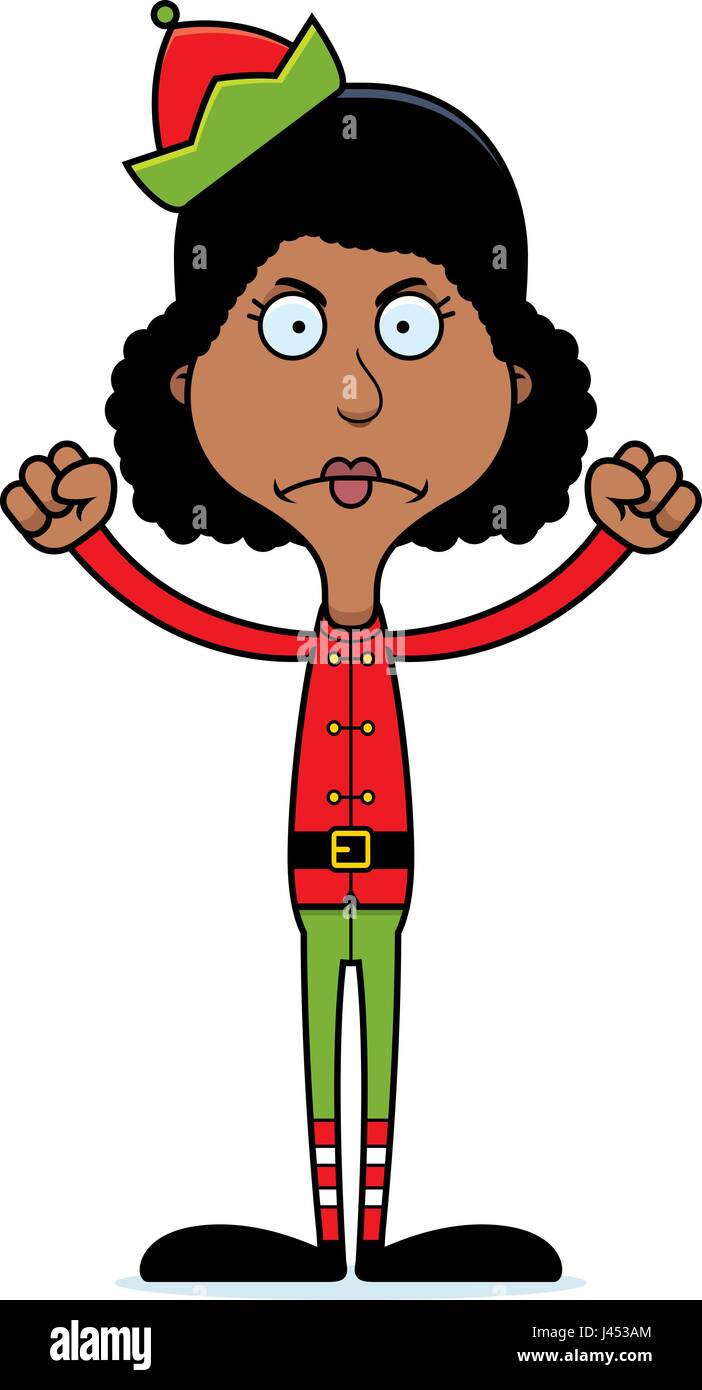 A cartoon Xmas elf woman looking angry Stock Vector Image & Art - Alamy