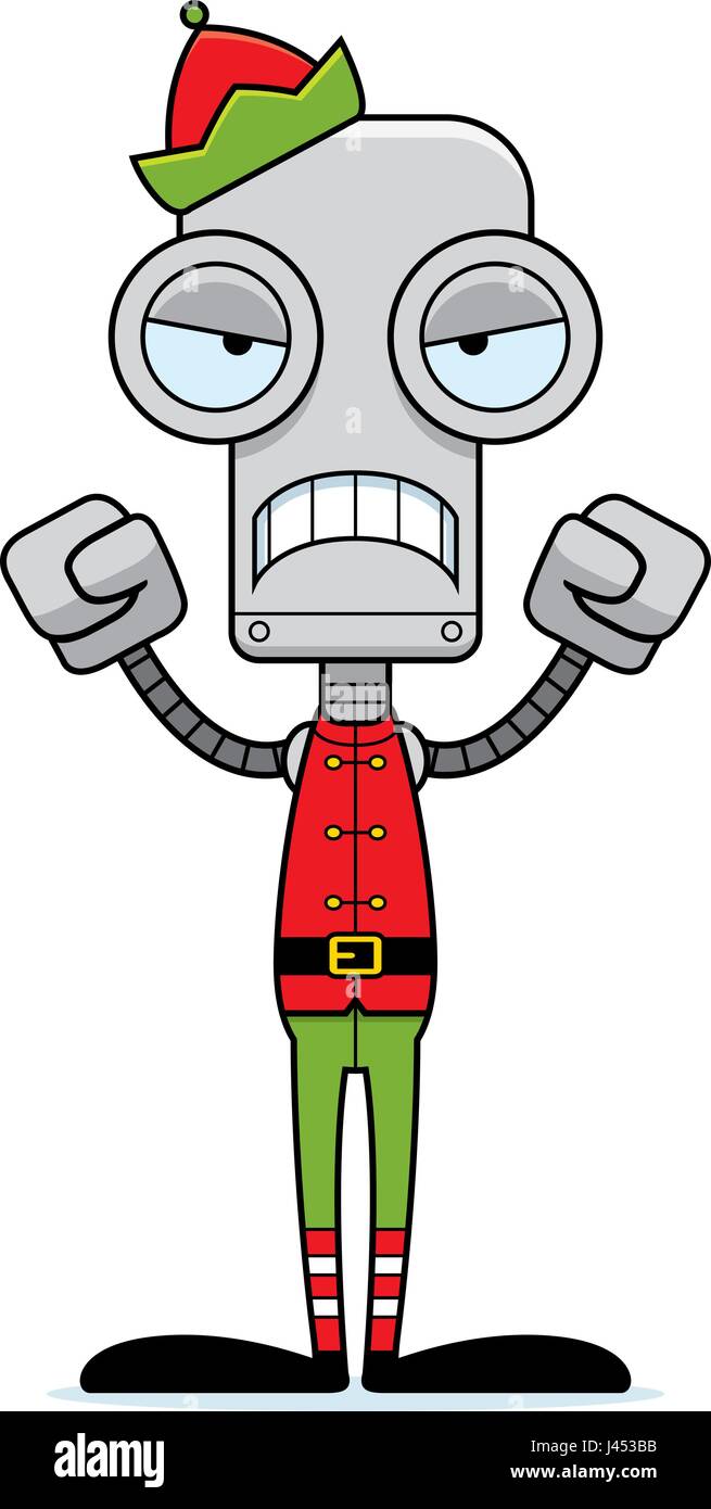 A cartoon Xmas elf robot looking angry Stock Vector Image & Art - Alamy
