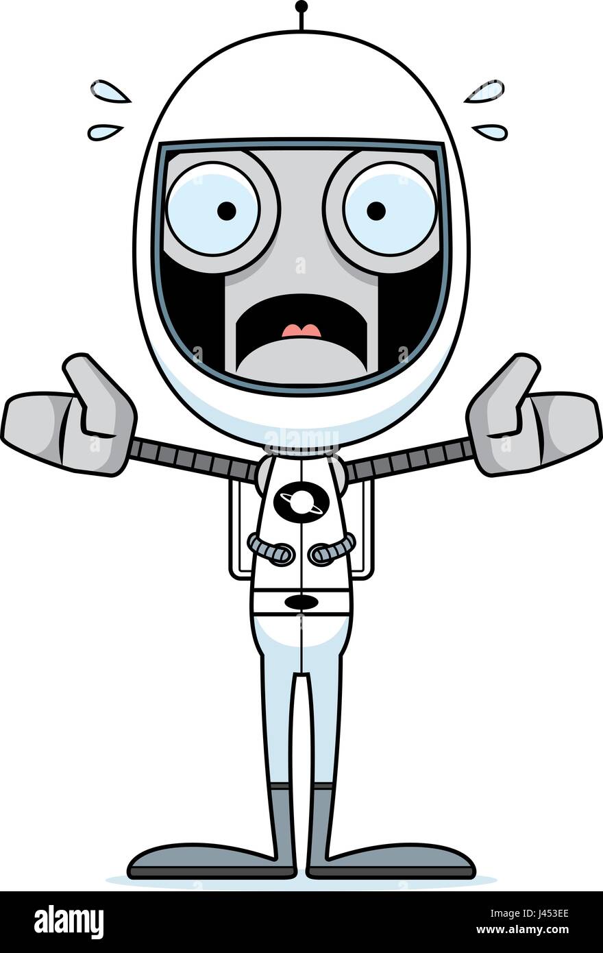 A cartoon astronaut robot looking scared Stock Vector Image & Art - Alamy