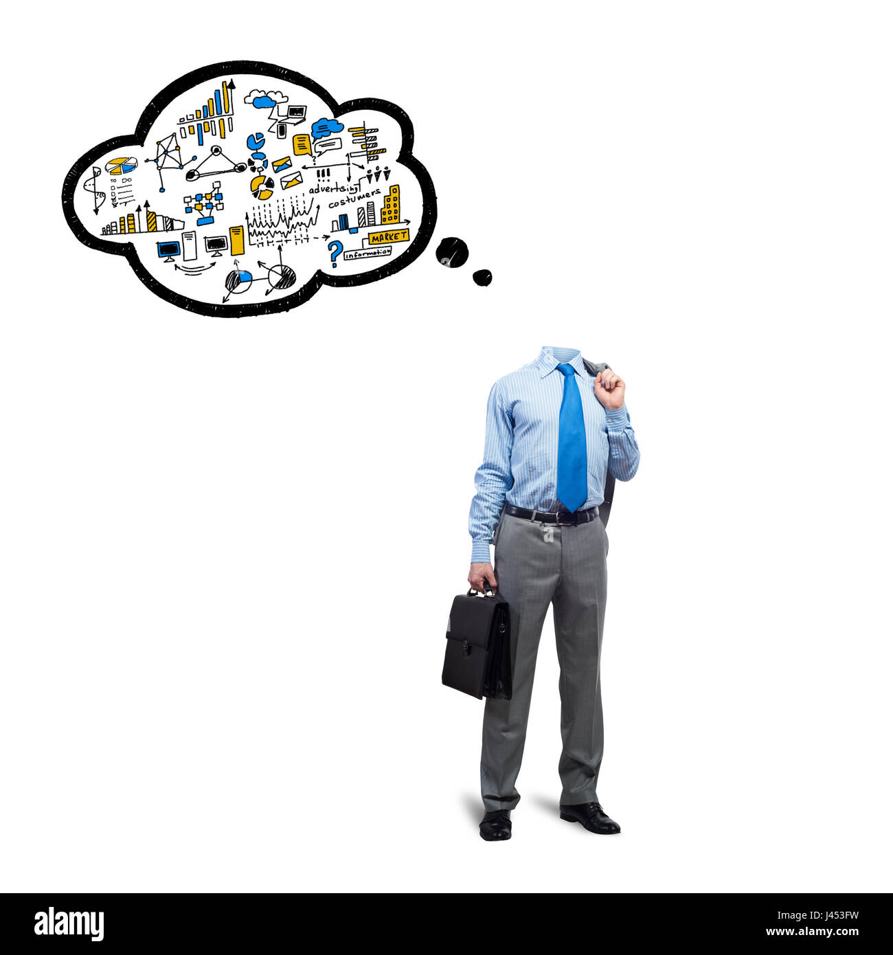 Businessman thinking bubble Cut Out Stock Images & Pictures - Alamy