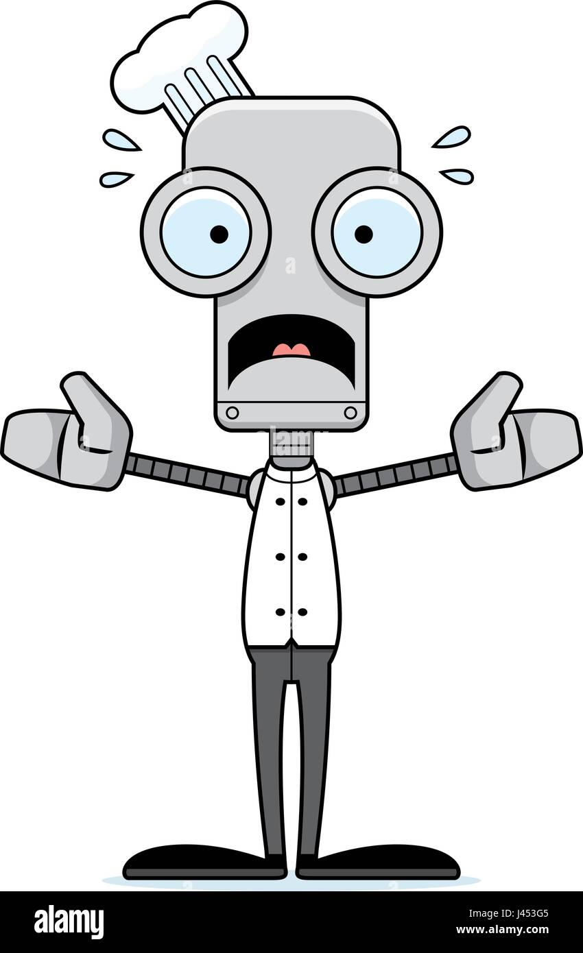 A cartoon chef robot looking scared Stock Vector Image & Art - Alamy