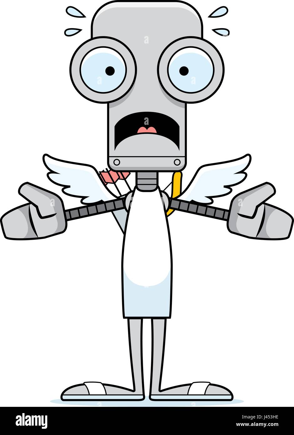A cartoon cupid robot looking scared Stock Vector Image & Art - Alamy