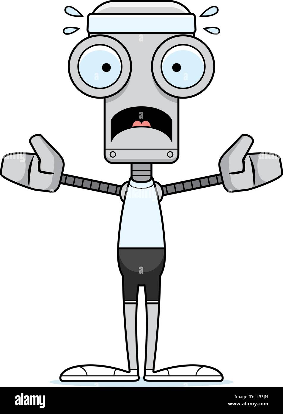 A cartoon fitness robot looking scared Stock Vector Image & Art - Alamy