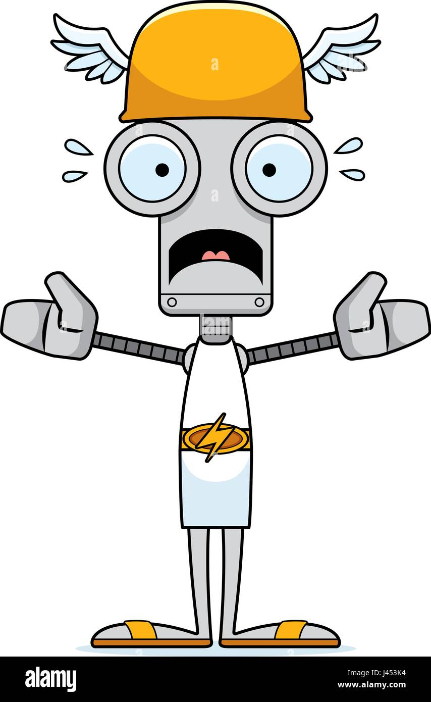A cartoon Hermes robot looking scared Stock Vector Image & Art - Alamy