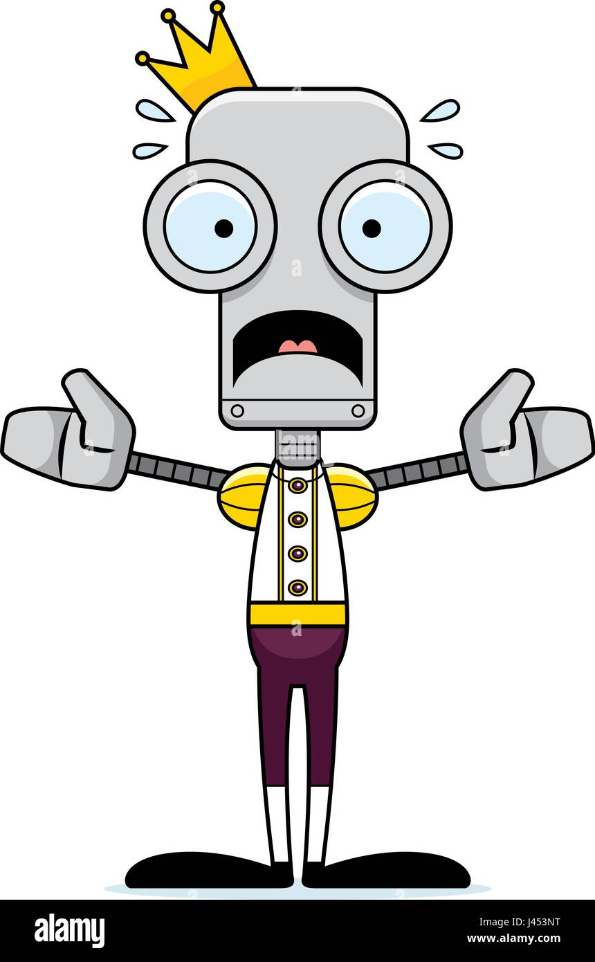A cartoon prince robot looking scared Stock Vector Image & Art - Alamy