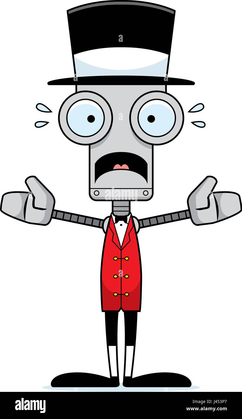 A cartoon ringmaster robot looking scared Stock Vector Image & Art - Alamy