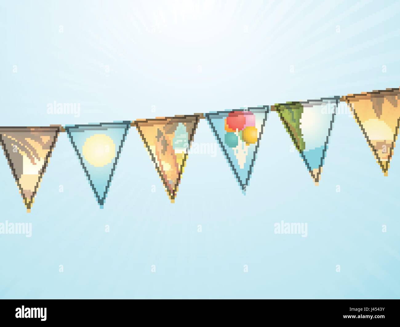 Summer bunting tree Stock Vector Images - Alamy