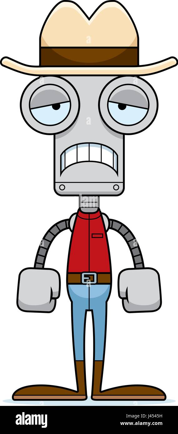 A cartoon cowboy robot looking sad Stock Vector Image & Art - Alamy