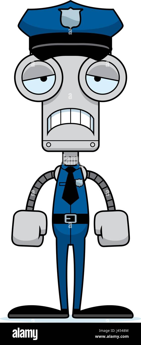 A cartoon police officer robot looking sad Stock Vector Image & Art - Alamy