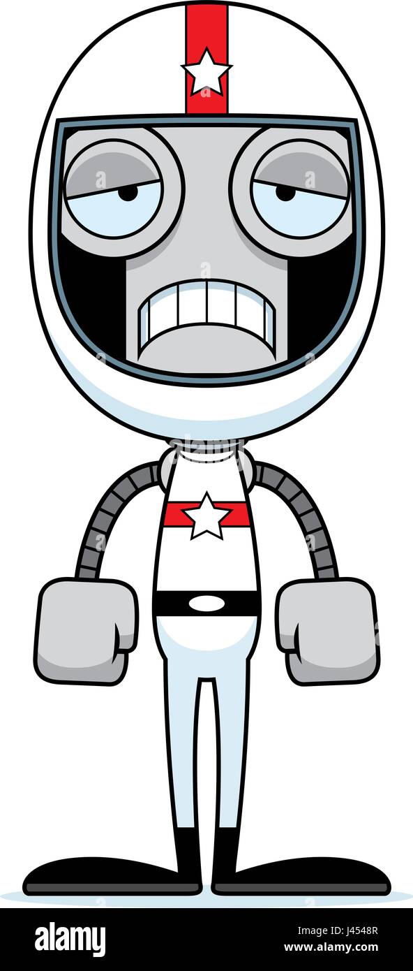 A cartoon race car driver robot looking sad Stock Vector Image & Art ...