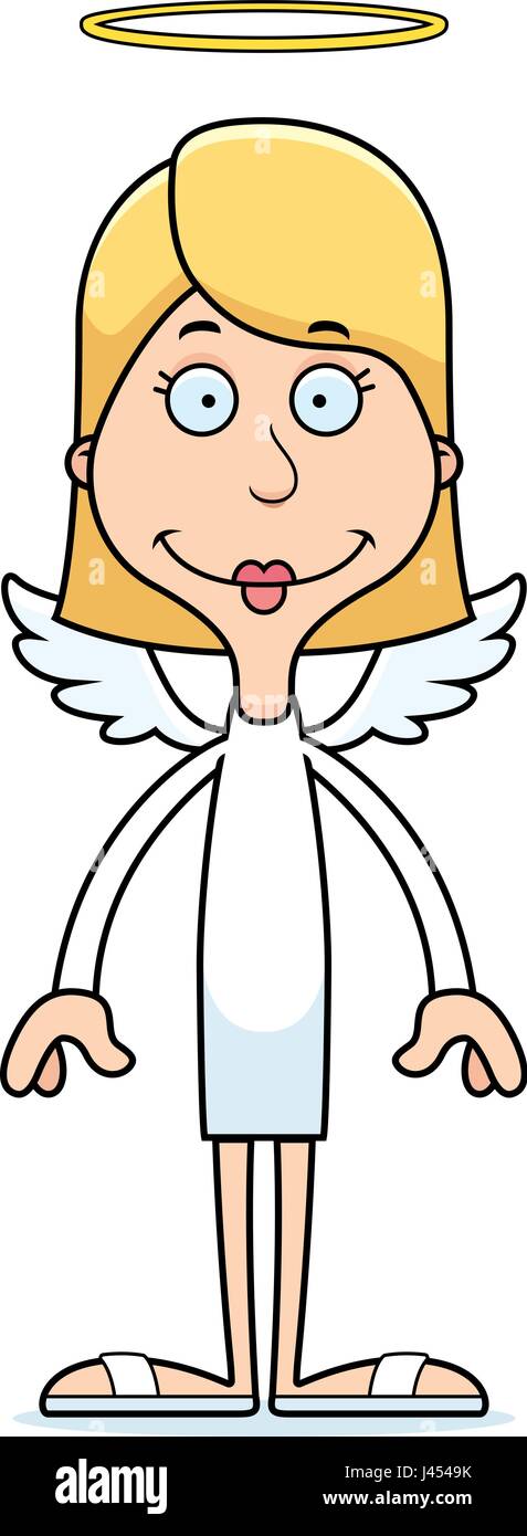 A cartoon angel woman smiling Stock Vector Image & Art - Alamy