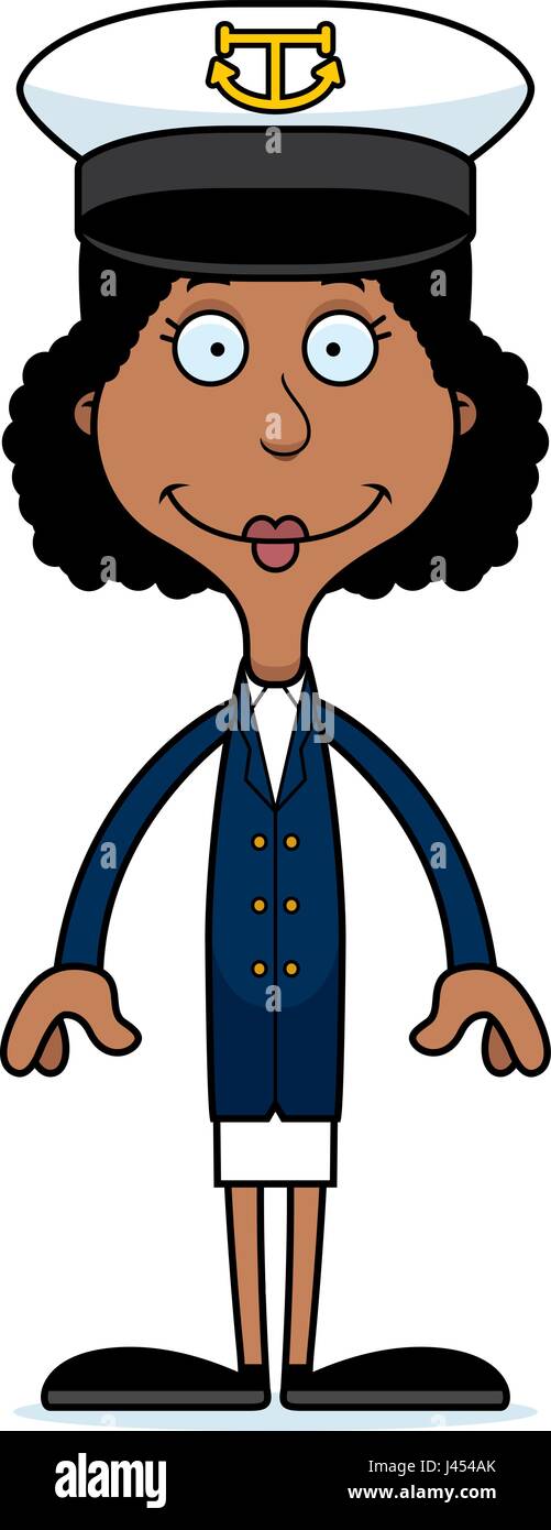 A cartoon boat captain woman smiling Stock Vector Image & Art - Alamy