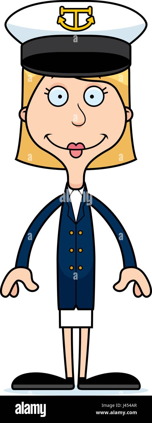 A cartoon boat captain woman smiling Stock Vector Image & Art - Alamy