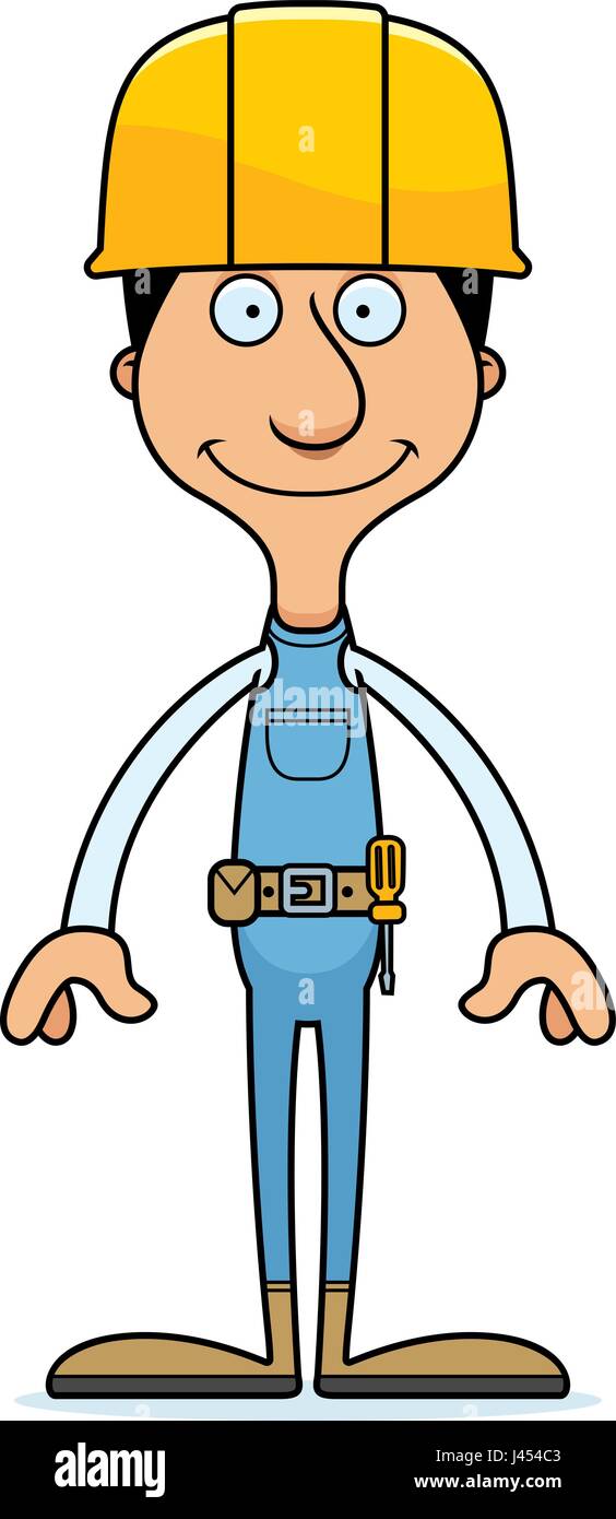 A cartoon construction worker man smiling Stock Vector Image & Art - Alamy