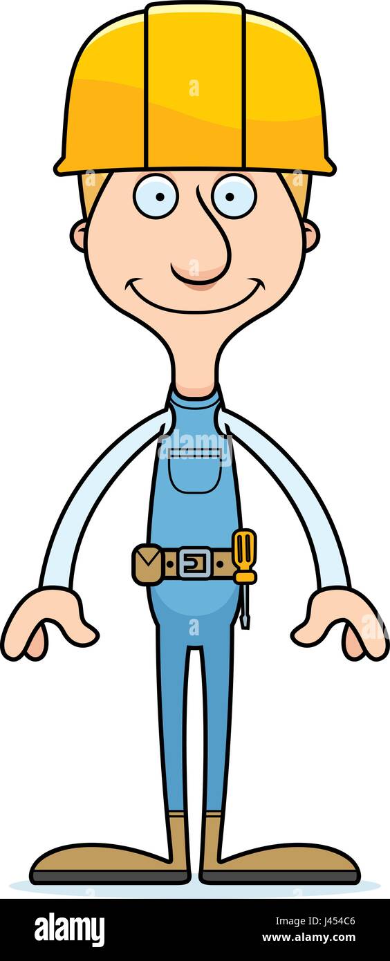 A cartoon construction worker man smiling Stock Vector Image & Art - Alamy