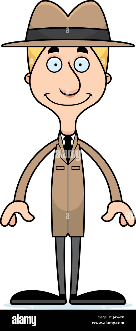 A cartoon detective man smiling Stock Vector Image & Art - Alamy