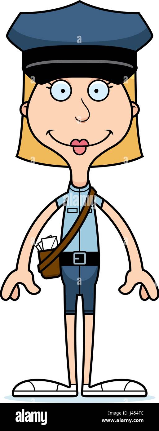 A cartoon mail carrier woman smiling Stock Vector Image & Art - Alamy