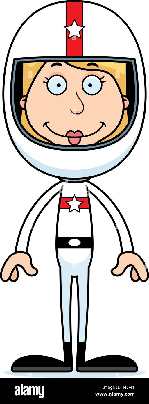 A cartoon race car driver woman smiling Stock Vector Image & Art - Alamy