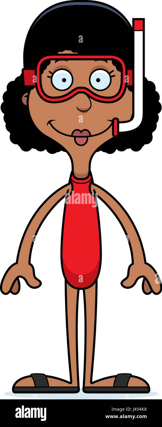 A cartoon snorkeler woman smiling Stock Vector Image & Art - Alamy