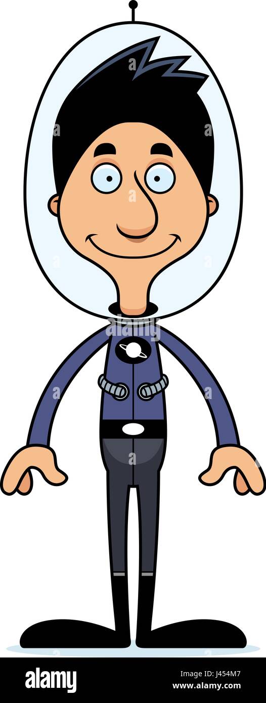 A cartoon spaceman man smiling Stock Vector Image & Art - Alamy