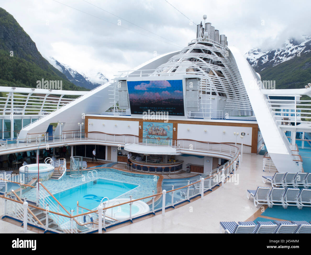 Onboard on a cruise ship Stock Photo - Alamy
