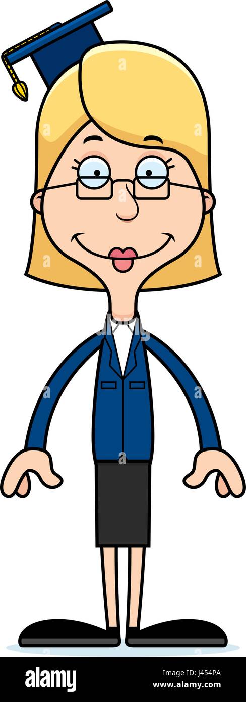 A cartoon teacher woman smiling Stock Vector Image & Art - Alamy
