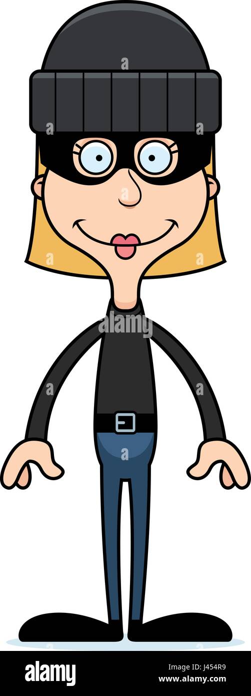 A cartoon thief woman smiling Stock Vector Image & Art - Alamy