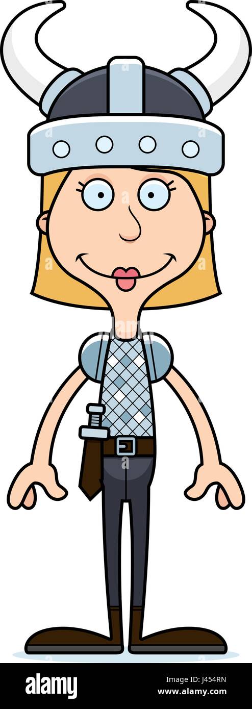 Cartoon viking woman smiling hi-res stock photography and images - Alamy