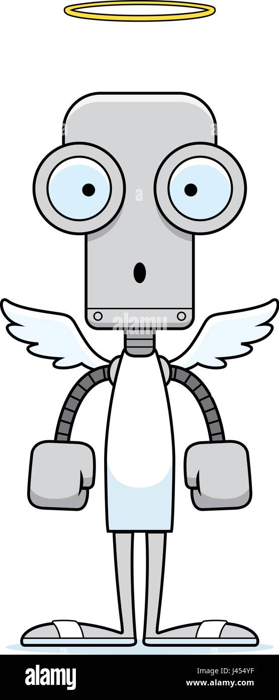 A cartoon angel robot looking surprised Stock Vector Image & Art - Alamy