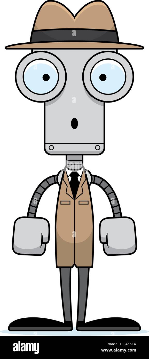 A cartoon detective robot looking surprised Stock Vector Image & Art ...