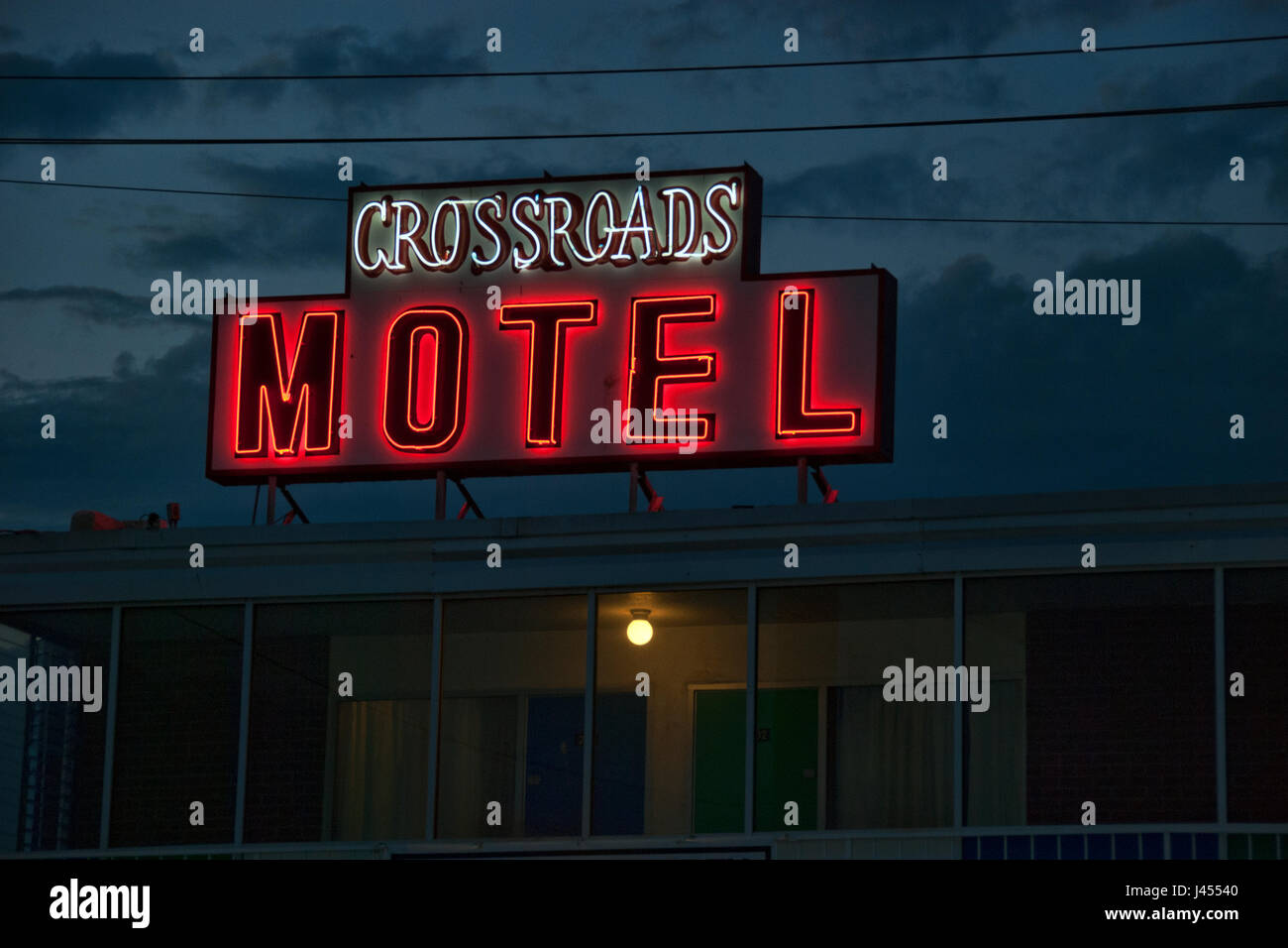 Cross Roads Motel Stock Photo - Alamy