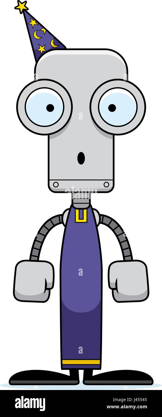A cartoon wizard robot looking surprised Stock Vector Image & Art - Alamy