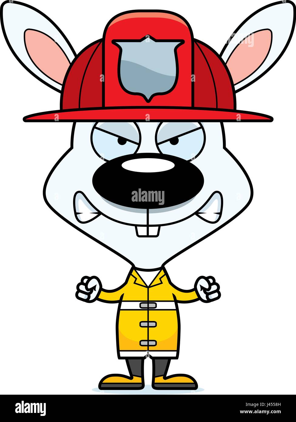 A cartoon firefighter bunny looking angry Stock Vector Image & Art - Alamy