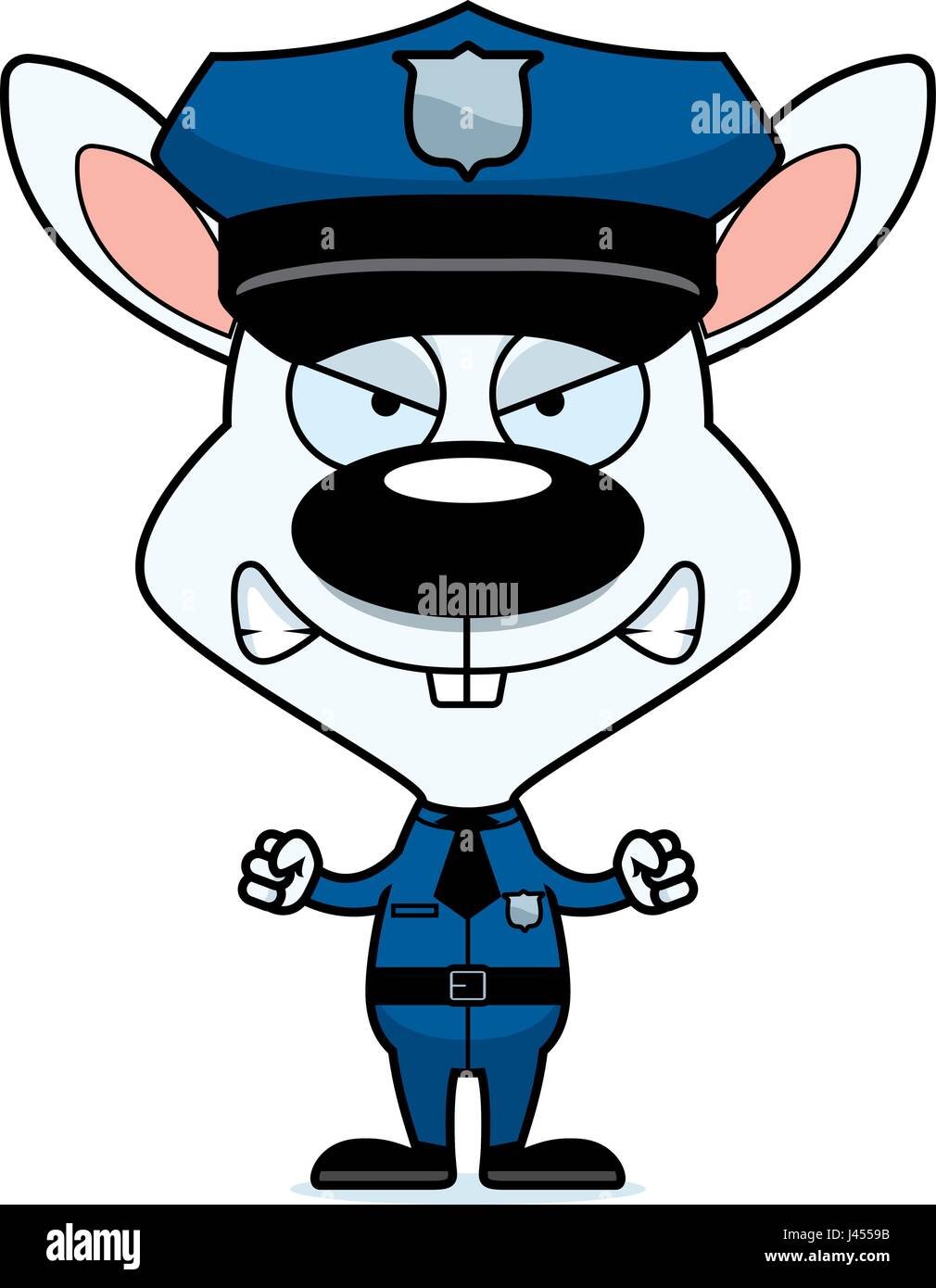 A cartoon police officer bunny looking angry Stock Vector Image & Art ...