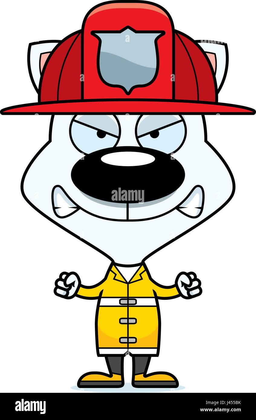 A cartoon firefighter kitten looking angry Stock Vector Image & Art - Alamy