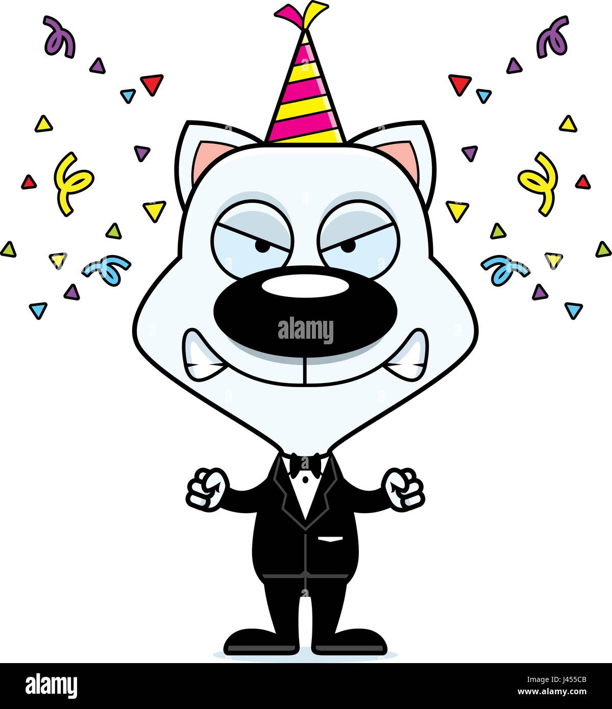 A cartoon party kitten looking angry Stock Vector Image & Art - Alamy