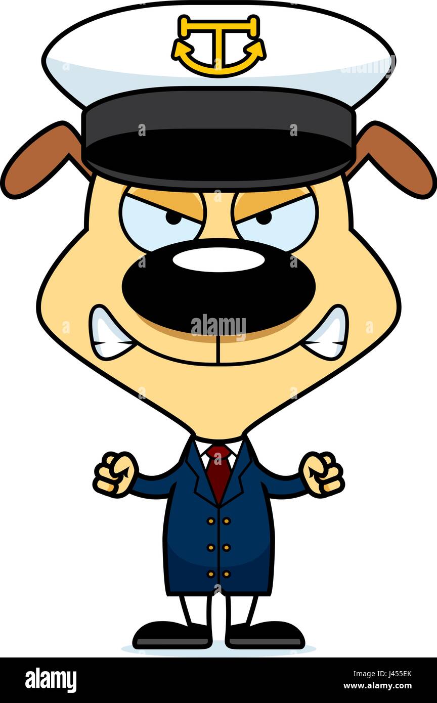 A cartoon boat captain puppy looking angry Stock Vector Image & Art - Alamy