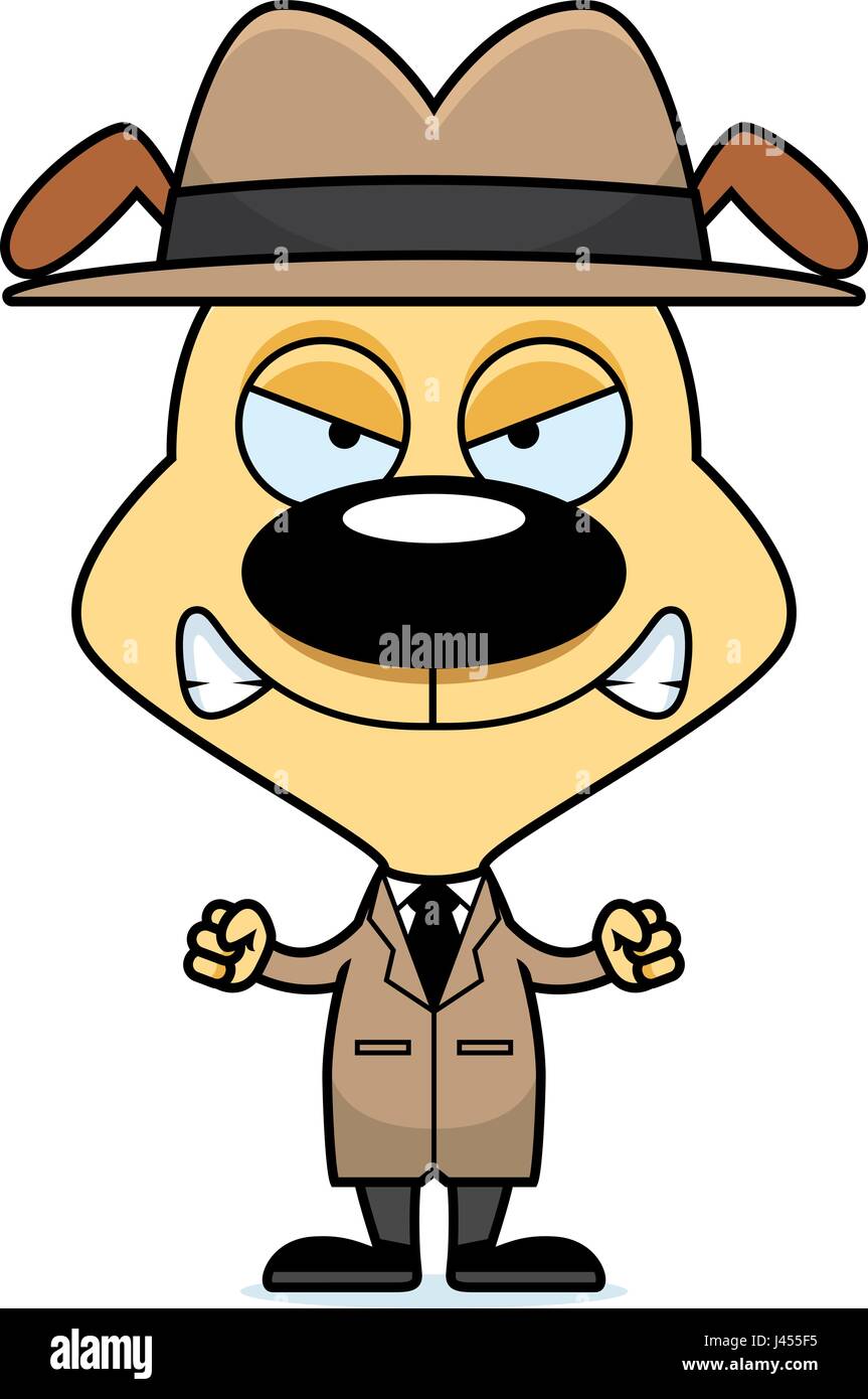 A cartoon detective puppy looking angry Stock Vector Image & Art - Alamy
