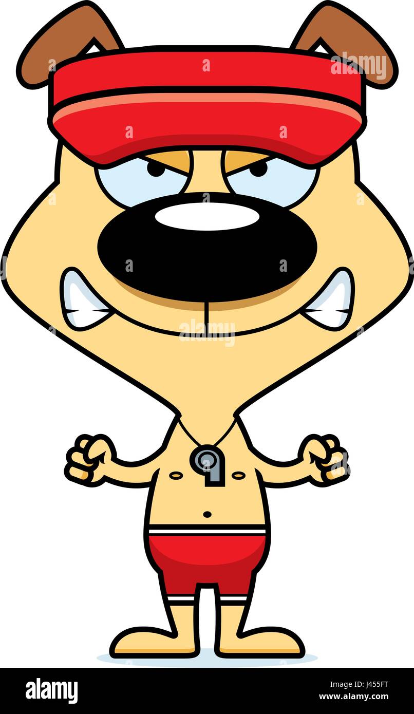 A cartoon lifeguard puppy looking angry Stock Vector Image & Art - Alamy