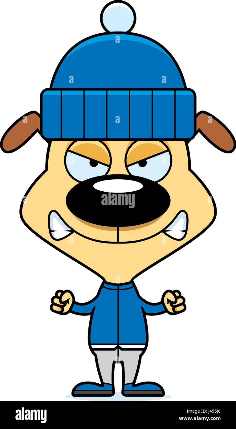 A cartoon winter puppy looking angry Stock Vector Image & Art - Alamy