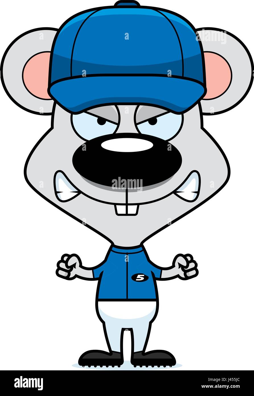 A cartoon baseball player mouse looking angry Stock Vector Image & Art ...