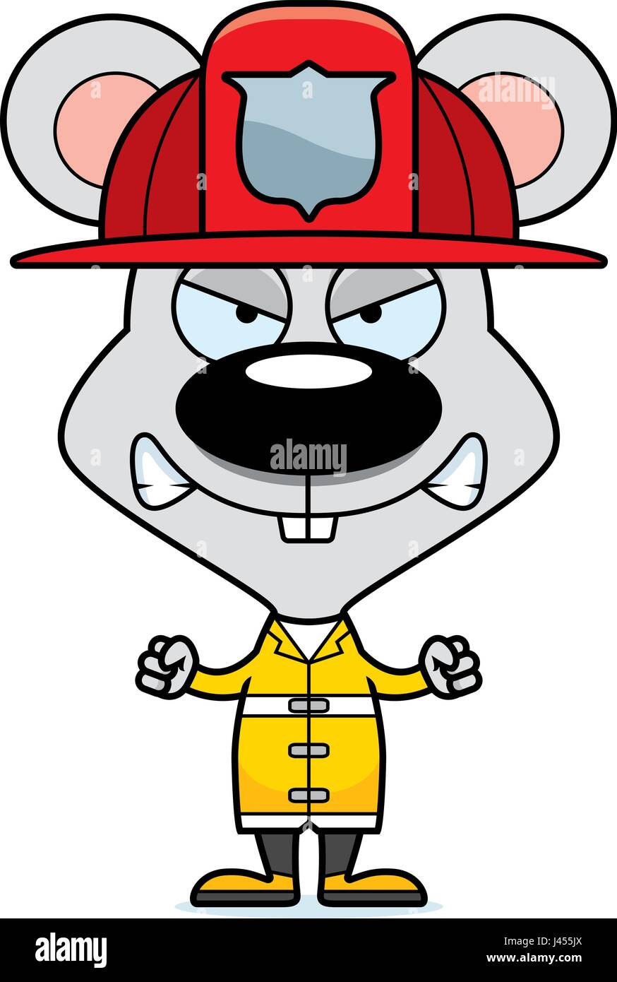 A cartoon firefighter mouse looking angry Stock Vector Image & Art - Alamy