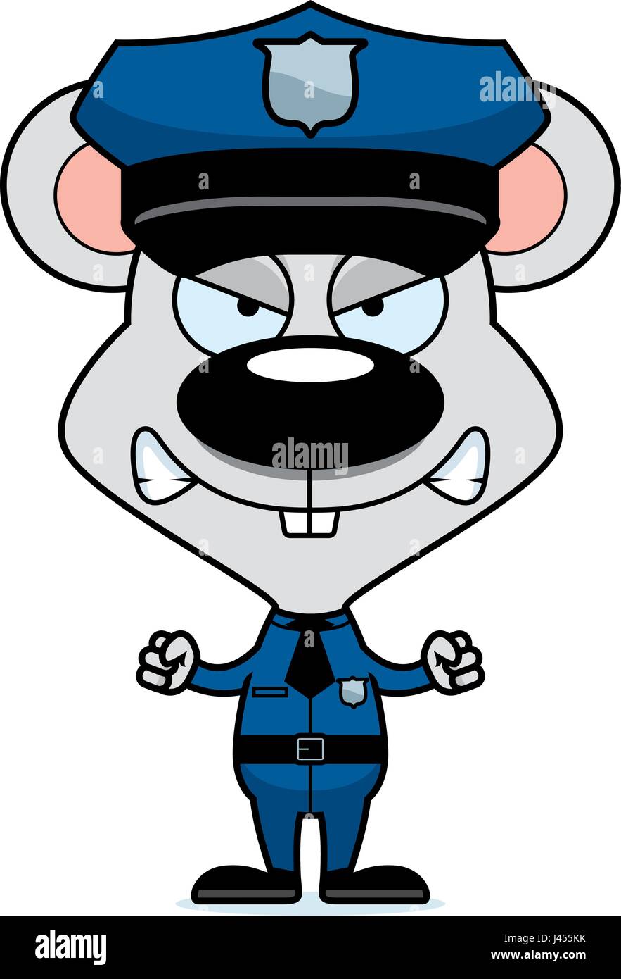 A cartoon police officer mouse looking angry Stock Vector Image & Art ...