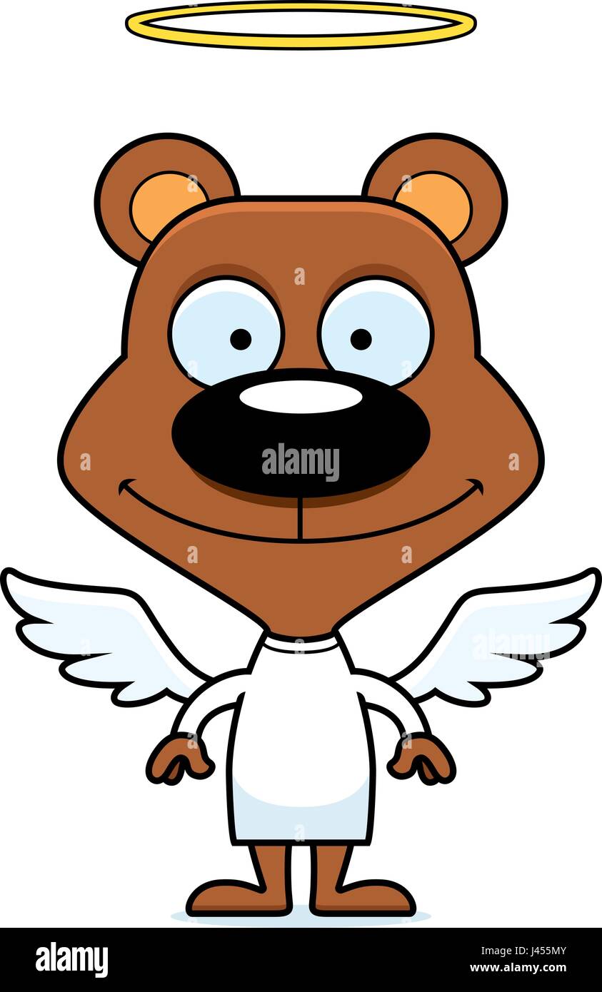 A cartoon angel bear smiling Stock Vector Image & Art - Alamy