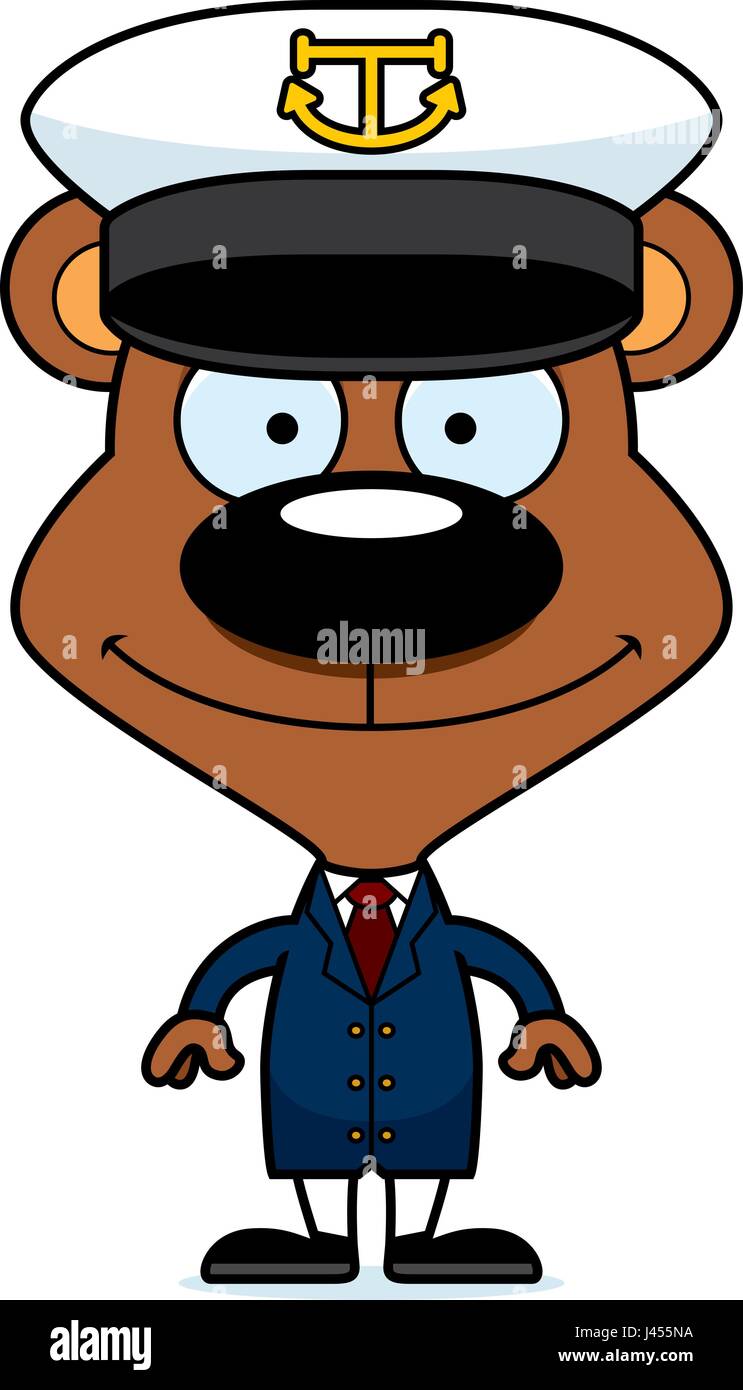 A cartoon boat captain bear smiling Stock Vector Image & Art - Alamy