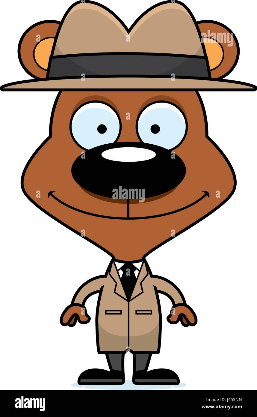 A cartoon detective bear smiling Stock Vector Image & Art - Alamy