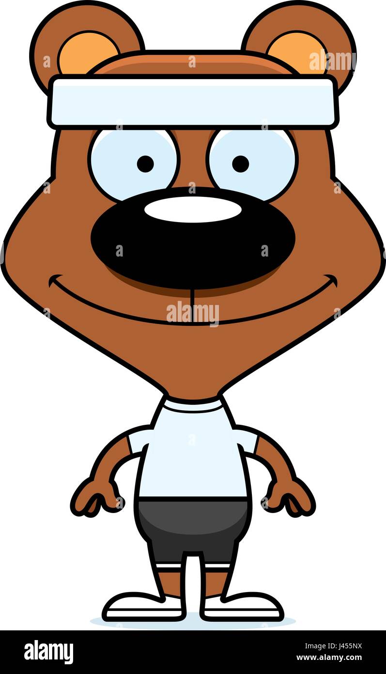 A cartoon fitness bear smiling Stock Vector Image & Art - Alamy