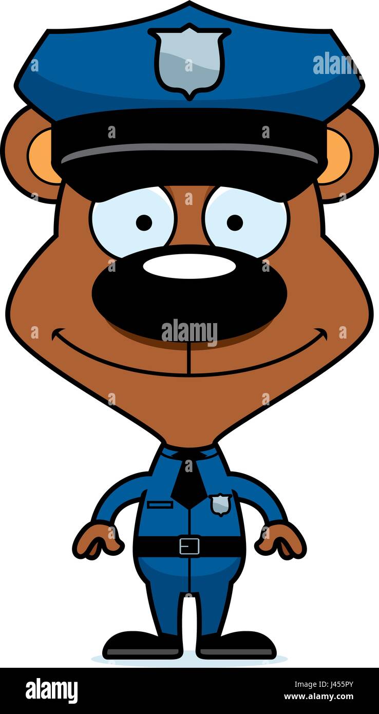 A cartoon police officer bear smiling Stock Vector Image & Art - Alamy