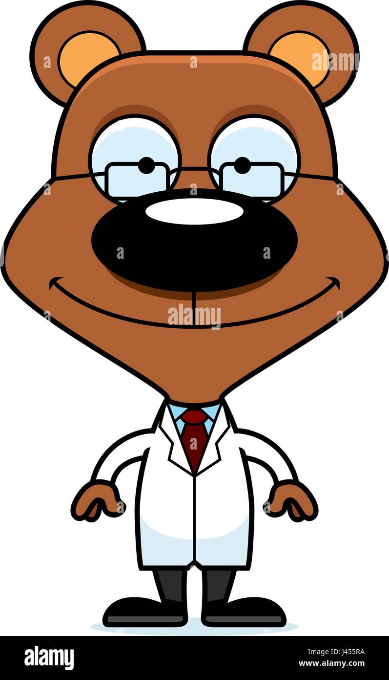 A cartoon scientist bear smiling Stock Vector Image & Art - Alamy