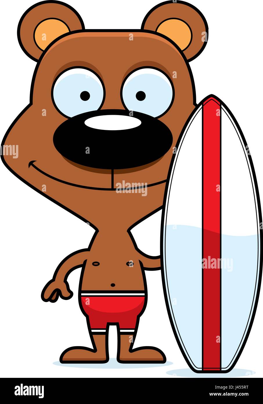 A cartoon surfer bear smiling Stock Vector Image & Art - Alamy